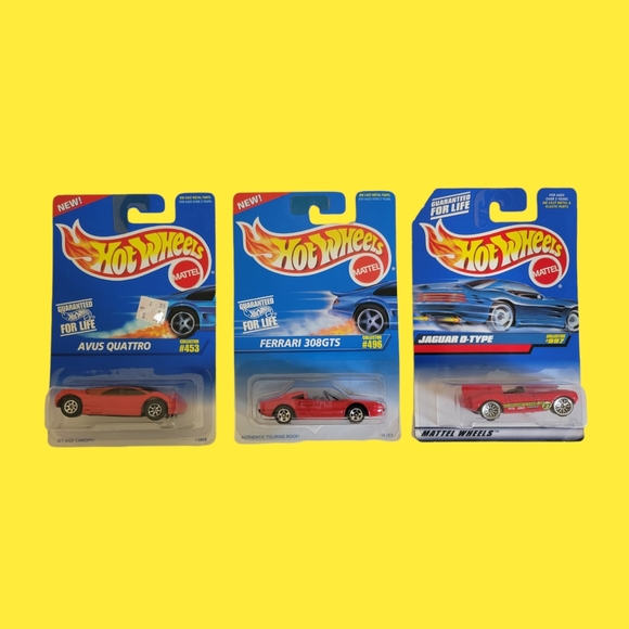 Mattel/Hot Wheels | Toys | Hot Wheels 9s Set Of 3 Red | Poshmark